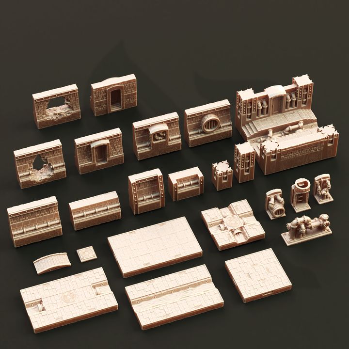 3D Printable Modular Sewer Terrain Set - Grimgate Sewers by DM Stash